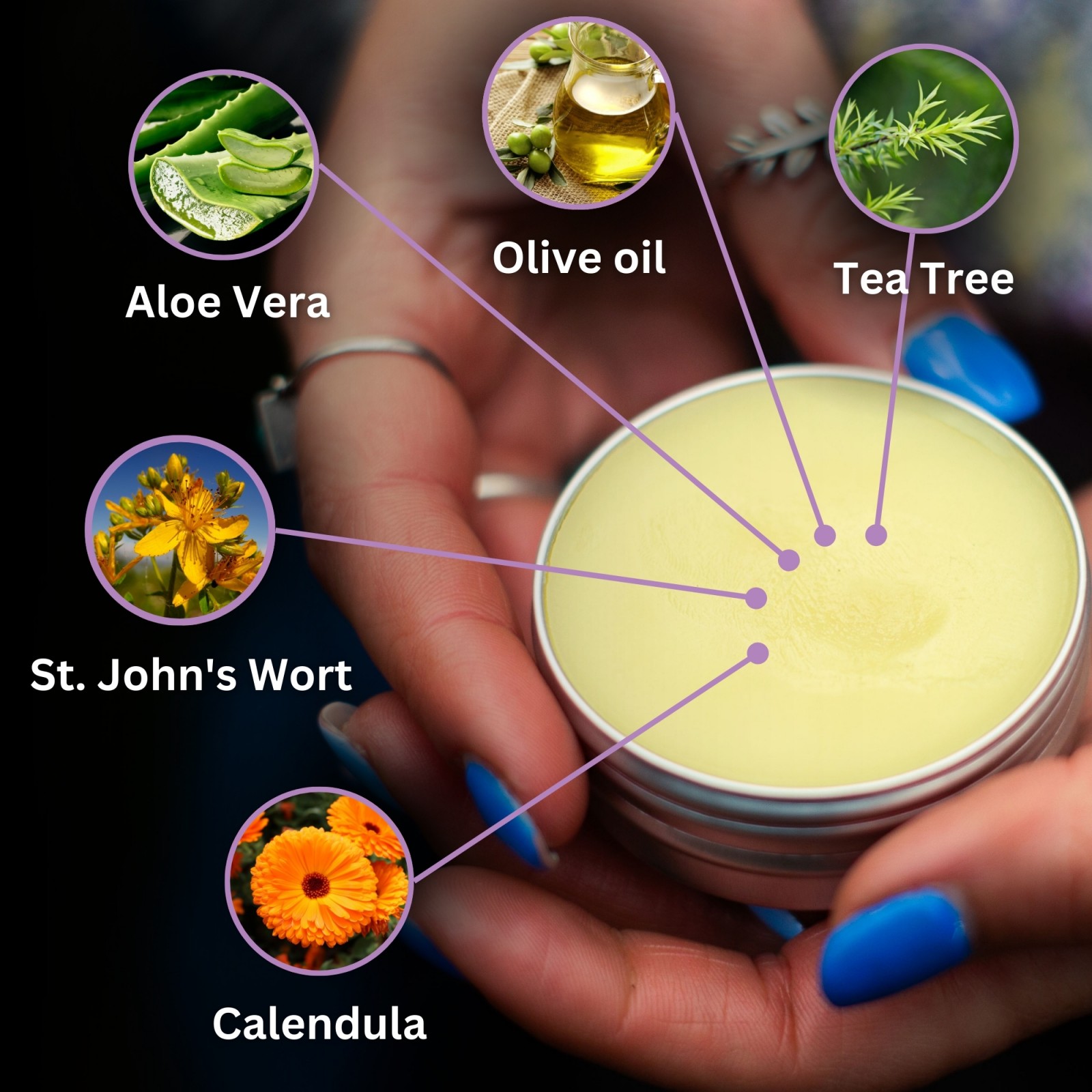ᐉ Ointment for Wounds, Burns and Scars with Calendula, Aloe Vera and St ...
