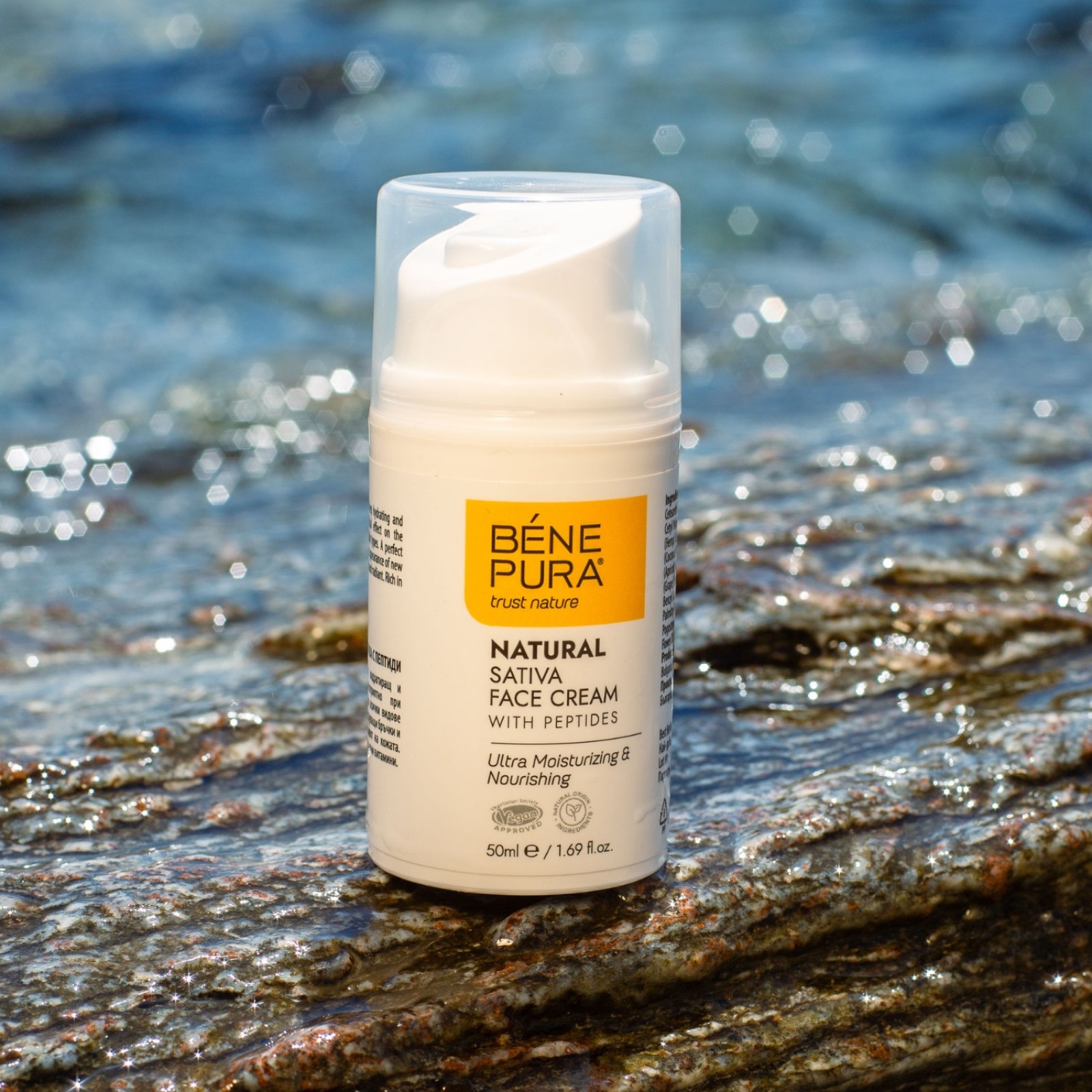ᐉ Natural moisturizing face cream with Sativa - 50ml - Benepura.com